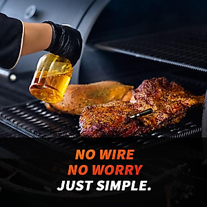 Paneceia Wireless Meat Thermometer Digital, 800FT Long Range Bluetooth Cooking Thermometer, Food Thermometer for Remote Monitoring of Grill, Oven, Smoker, Air Fryer, Rotisserie, iOS & Android App