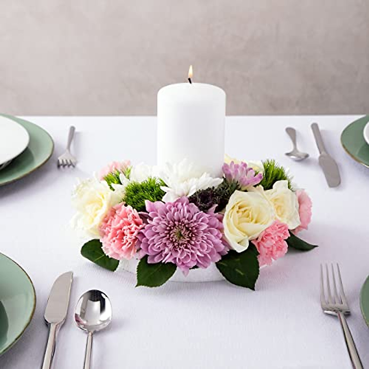 8x8 Inch Round Foam Circles for Crafts and DIY Projects, 1 Inch Thick (White, 6 Pack)