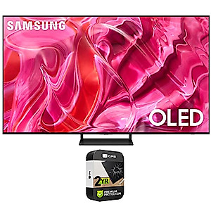 SAMSUNG QN55S90CAFXZA 55 Inch OLED 4K Smart TV 2023 (Renewed) Bundle with 2 YR CPS Enhanced Protection Pack