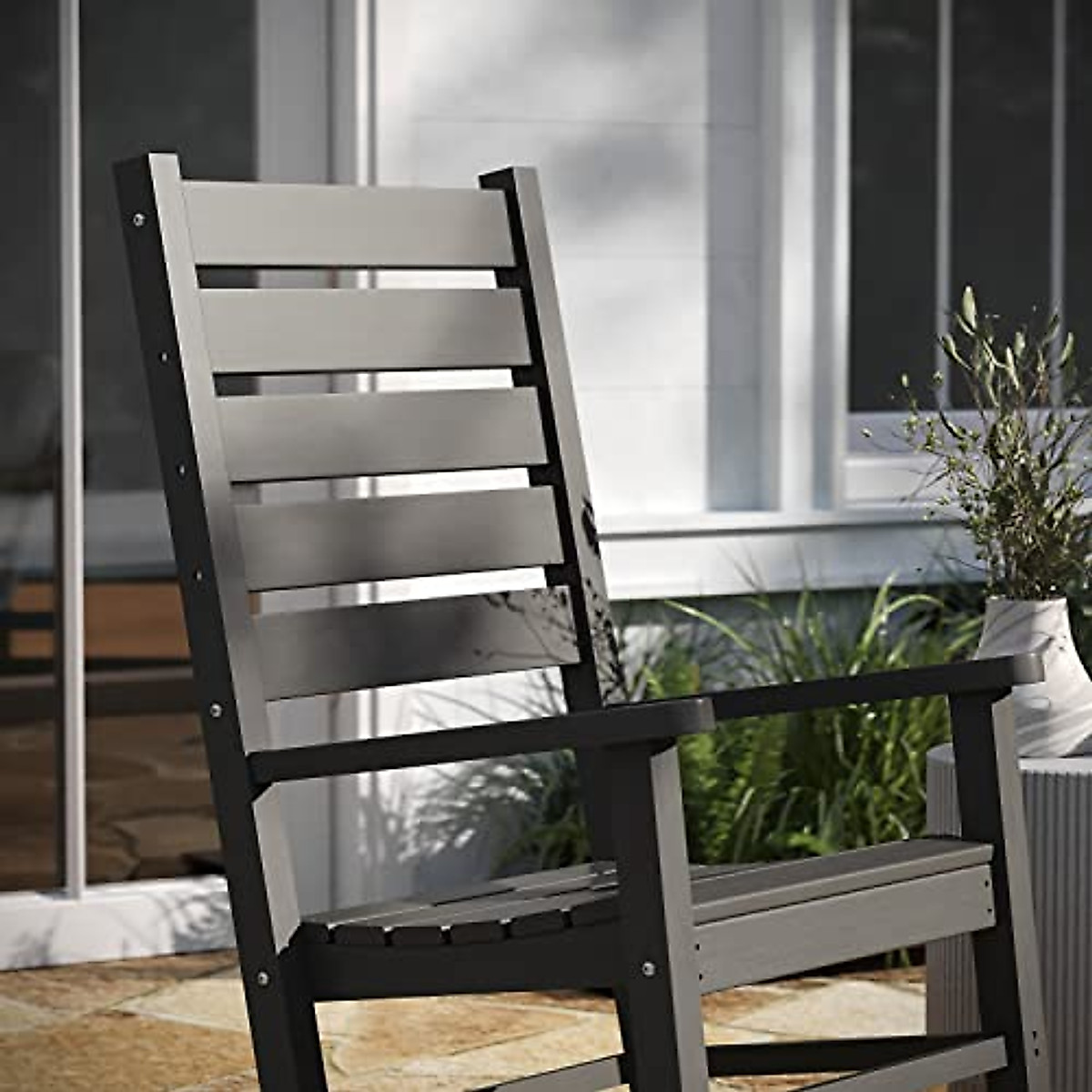 Taylor & Logan Morrison Rocking Chair with - All-Weather - Indoor/Outdoor Gray