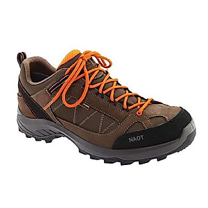 NAOT Men's Hiker Route Non-Slip Low Cut Ankle Hiking Shoes, Brown/Tan/Black, 10