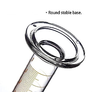 100ml Graduated Cylinder, Measuring Borosilicate Glass, Ideal for Science, School and Home Lab, HUAOU, Pack of 1