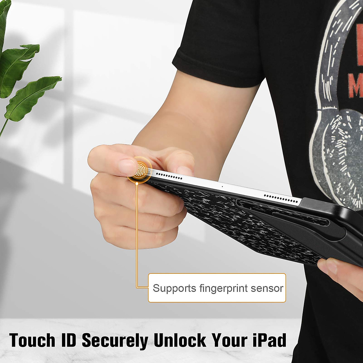 Fintie Case for iPad Air 11-inch M2 (2024), iPad Air 5th / 4th Generation (2022/2020) 10.9 Inch - SlimShell Hard Protective Back Cover with Pencil Holder, Composition Book