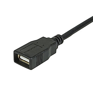 Monoprice 15-Feet USB 2.0 A Male to A Female Extension 28/24AWG Cable (Gold Plated) (105435),Black