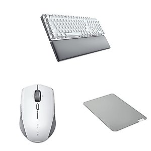 Razer Pro Type Ultra Wireless Mechanical Keyboard & Pro Click Mini Portable Wireless Mouse - Sleek & Compact Design - HyperScroll Technology & Pro Glide Soft Mouse Mat - Medium Size