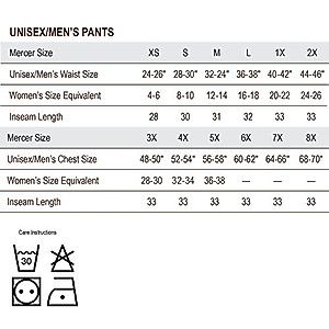 Mercer Culinary M60030BFPL Millennia Men's Black Cook Pants with White Fine Pinstripe, Large