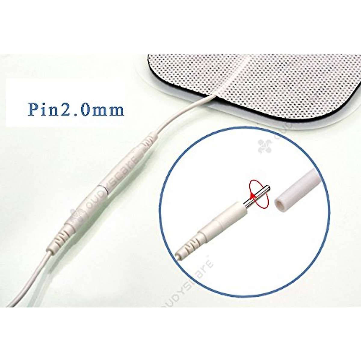 20 Pcs 2" X 4" TENS Unit Replacement Pads, Compatible with AUVON TENS, TENS 7000 - Durable Rectangular Self-Adhesive Electrodes Pads, Latex-Free and Flexible for Lower Back and Multiple Pain Relief