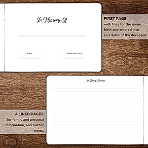 Skyline Funeral Guest Book for Memorial & Funeral Services – in Loving Memory Guest Sign in Book for Funerals – 738 Guest Entries with Name & Address, 129 Pages, Hardcover, 10x7″ (Grey)