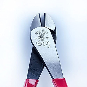 Klein Tools D248-8 Pliers, Diagonal Cutting Multi-Purpose Pliers with Angled Head, High-Leverage Design, and Short Jaw, 8-Inch