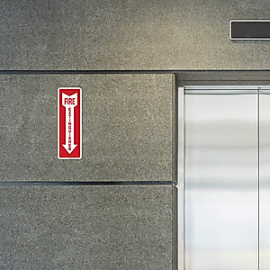 Fire Extinguisher Decal Self Adhesive Sticker 4x12" 4 Mil Vinyl Sign- Indoor & Outdoor Use - UV Protected & Waterproof Sleek (3 Pack)