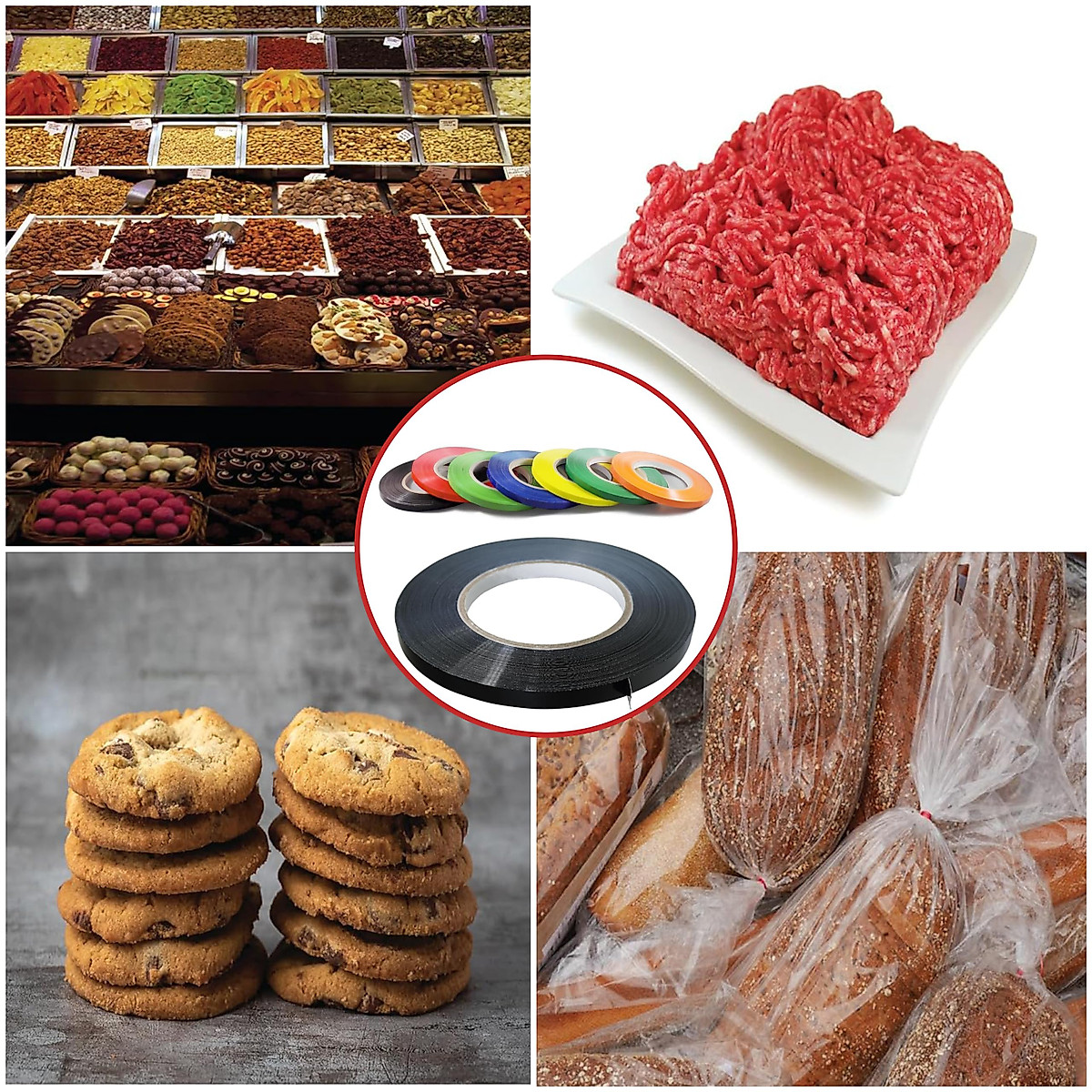 T.R.U. UPVC-24BS Red Poly Bag Sealing Tape: 3/8 in. x 180 yds. (Pack of 1)