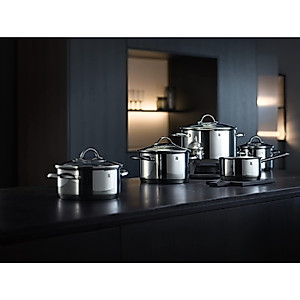 WMF Stock Pot Ø 24 cm Approx. 8.8L Provence Plus Pouring Rim Glass Lid Cromargan Stainless Steel Polished Suitable for Induction Hobs Dishwasher-Safe