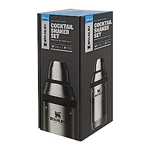 Stanley 10-02107-022 The Happy Hour Cocktail Shaker Set Stainless Steel 20OZ / .59 L shaker + Two- 7OZ / .2L cups