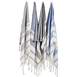 (SET of 8) Turkish Cotton Hand Face Head Guest Gym Towel Set Peshtemal Washcloth Kitchen Tea Towel Dish Cloth Set (MultiColor)