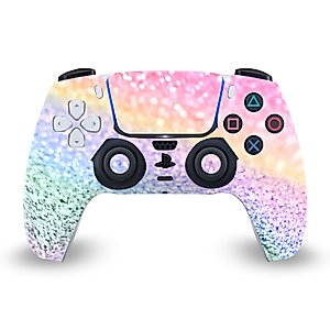 Head Case Designs Officially Licensed Monika Strigel Unicorn Rainbow Art Mix Matte Vinyl Faceplate Sticker Gaming Skin Case Cover Compatible with Sony Playstation 5 PS5 DualSense Controller