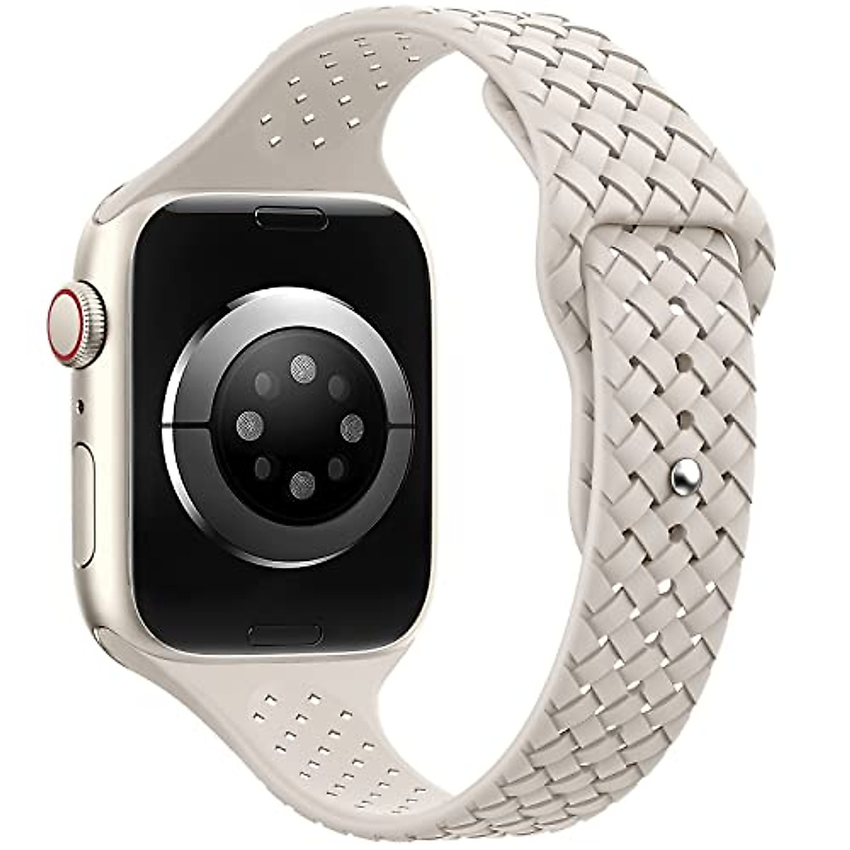 OHOTLOVE Silicone Slim Bands Compatible with Apple Watch Band 38mm 40mm 41mm 42mm 44mm 45mm 49mm, Slim Thin Narrow Sport Strap Breathable Wristbands for iWatch Ultra Series SE 8 7 6 5 4 3 2 Women Men