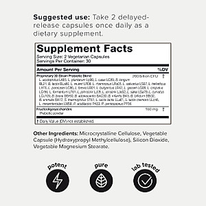 Toniiq 200 Billion CFU Probiotic Supplement 30 Verified Third-Party Tested Strains - Fully Shelf-Stable Probiotics Formula with Prebiotic Blend - Extended Release Capsules