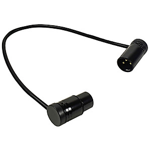 HQRP 2-Pack 3-Pin XLR Female to 3-Pin XLR Male Adjustable-Angle Low-Profile Cables Compatible with Sound Devices 302, 552, 633, 688, 788T Mixer/Recorder