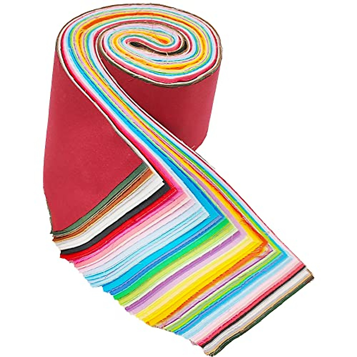 CJINZHI Jelly Rolls for Quilting, Jelly Roll Fabric, 50 Precut 3.94-Inch Roll Up Cotton Fabrics Strips with Solid Colors, Sewing Pattern Collection for DIY Craft.