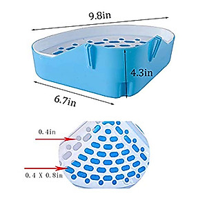 Small Litter Box Guinea Pig Litter Tray Ferret Potty Training Corner Litter Pan Cage Cleaner Litter Scooper for Chinchillas Drawf Rabbits