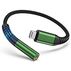 MOOU Lightning to 3.5mm Adapter, [ MFi Certified] iPhone Headphone Jack Adapter Lightning to Aux Audio Dongle Cable Compatible with iPhone 13/12 Mini/12 Pro/11/11 Pro/11 Pro Max/SE/X XR XS 8 7