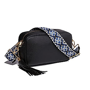 Dochais Crossbody Bag for Women Trendy Wide Strap Shoulder Bag Crossbody Bag Purse Two Adjustable Strap Camera Crossbody Purse
