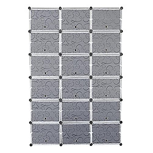 Expandable Shoe Storage Cabinet - 12 Tier Portable Closet Organizer with 72 Pair Capacity 36 Grids Tower Rack Shelf for Heels Boots Slippers - Black