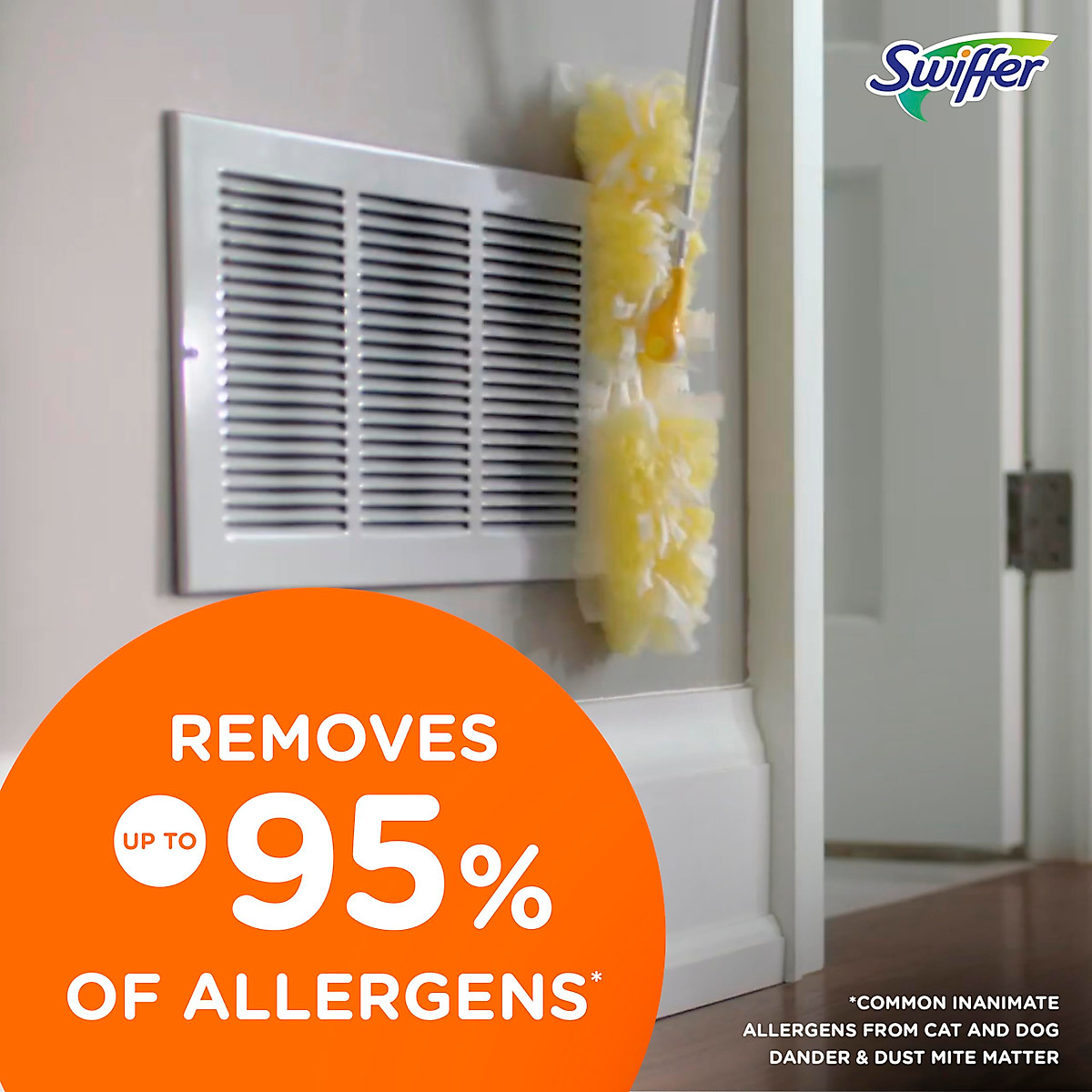 Swiffer Ceiling Fan Duster Super Extender Handle Starter Kit, 6 Heavy Duty Refills