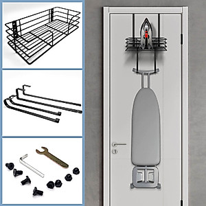 pelreame,Over The Door Ironing Board,Ironing Board Wall Mount,Ironing Board Hanger,Over The Door Ironing Board Holder,Iron Holder Wall Mount,Door Ironing Board,Laundry Room Organization and Storage