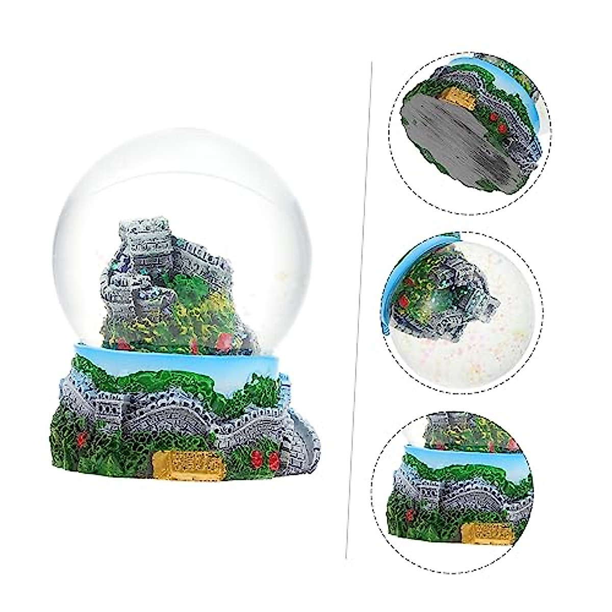 NOLITOY 1pc Great Wall Crystal Ball tablescape Decor Christmas Ornaments Chinese Decor Clear Snow Globe Crystal Snow Globe Nativity Snowglobe Tourist Attractions Crystal Ball Water Desktop