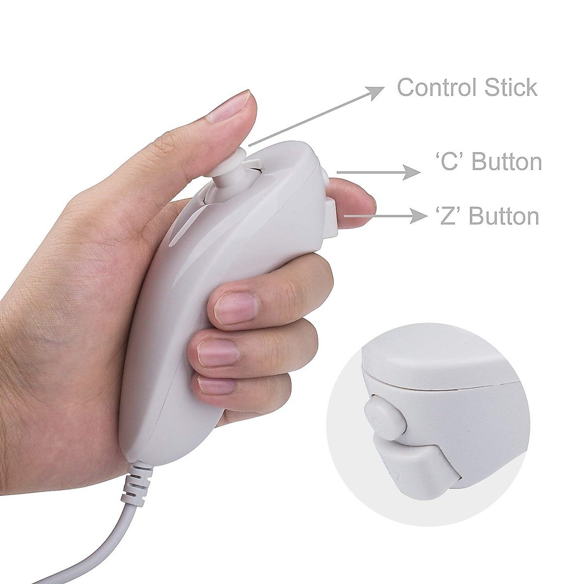 Wii Remote with Wii Motion Plus Inside | Shock Wii Nunchuk Controller | Compatible Nintendo Wii, Wii U