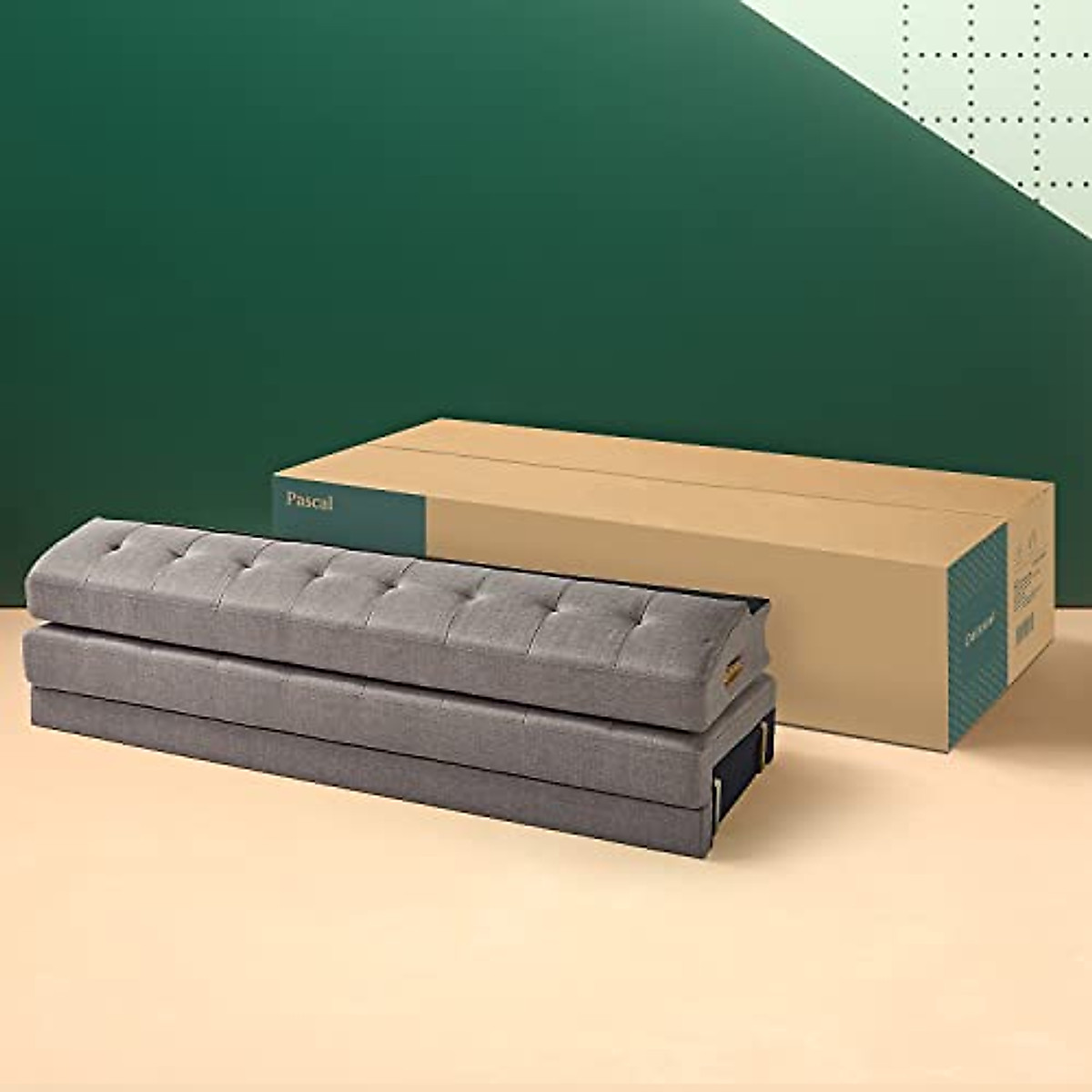 ZINUS Pascal Sofa Couch / Tool-Free, Easy Assembly, Oatmeal