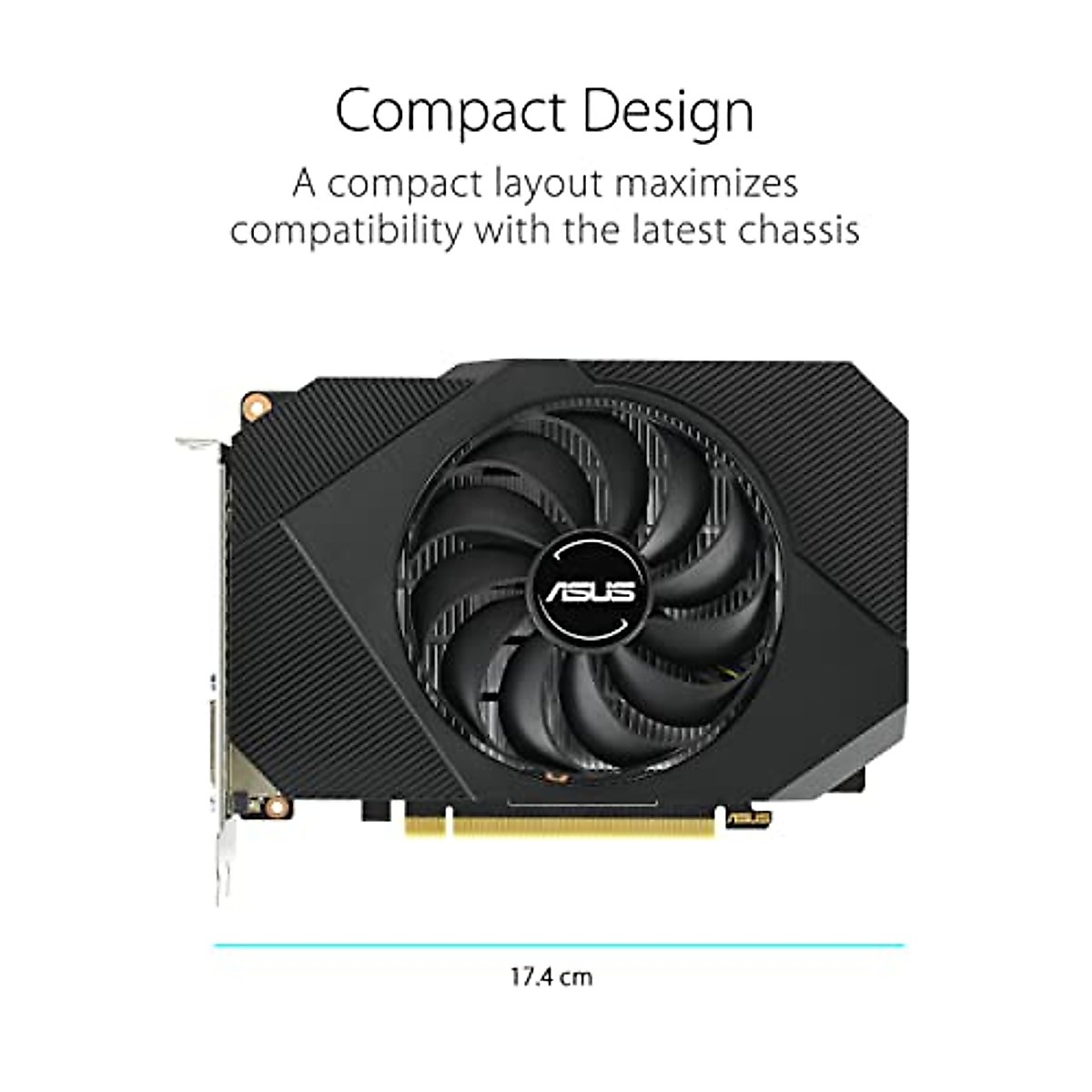 ASUS Phoenix NVIDIA GeForce GTX 1630 Gaming Graphics Card (PCIe 3.0, 4GB GDDR6 Memory, HDMI 2.0, DisplayPort 1.4a, DVI-D, Axial-tech Fan Design, Dual Ball Fan Bearings, Auto-Extreme)