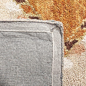 Safavieh Aspen Collection 2'3" x 8' Brown/Blue APN126T Handmade Moroccan Boho Tribal Wool Entryway Foyer Living Room Bedroom Kitchen Runner Rug