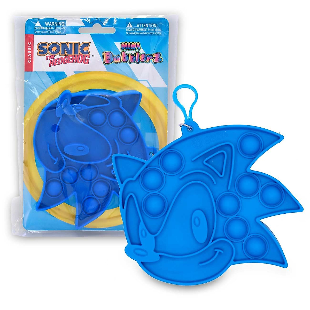 Sonic The Hedgehog Mini Bubblerz Fidget Bubble Popper Backpack Hanger (Tails, Knuckles, Amy Rose)