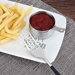 BESTONZON Mini Stainless Steel Induction Saucepan Sauce Pot Soup Pot Milk Butter Sauce Pan with Handle - 3.7"/9.5cm