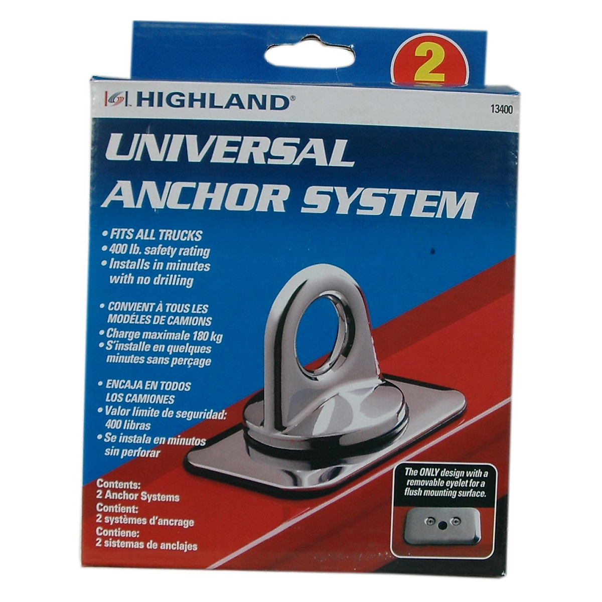 Highland (1340000) Chrome Universal Anchoring System - 2 piece