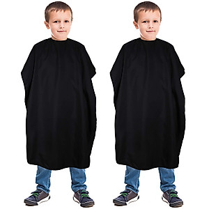 2 Pieces Kids Haircut Barber Cover Hair Salon Cape Waterproof Hair Cutting Cape 47.3 x 31.5 Inch (Classic Pattern)