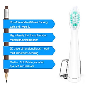 DHMXDC Electric Toothbrush Brush Head x 4 and Hygienic Cap for Models of DHMXDC Sonic Toothbrushes