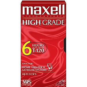 MAXELL TAPES 224915 T-120 HGX GOLD CONSUMER TAPE