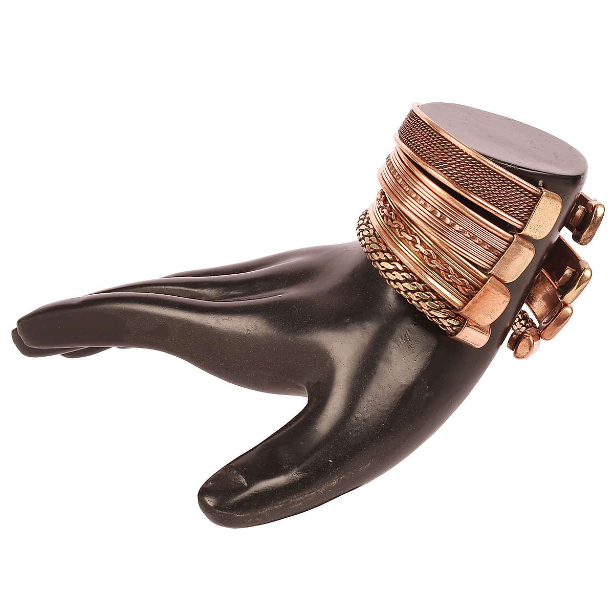 Touchstone Copper magnetic bracelet Tibetan style. Hand forged with solid and high gauge pure copper. Set of 4 different designs