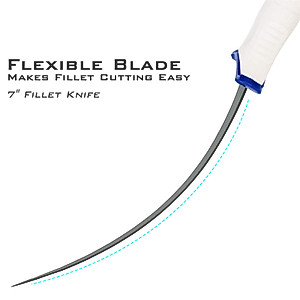 KastKing Spartacus Fillet Knife, Boning and Food Prep Knife, Razor Sharp 8Cr14 Stainless Steel Blade, 7 inch Fishing Knife