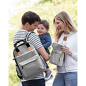 Skip Hop Baby Bottle Bag, Grab & Go, Grey Melange