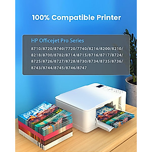 PACITEK Compatible 952XL Ink Cartridge use with HP Officejet Pro 7740 Printer 8710 8715 8725 8720 8715 Printers Ink Cartridges