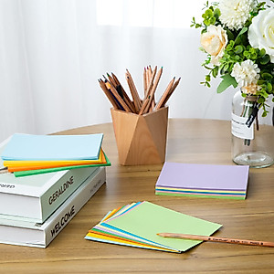 Koogel Blank Index Cards, 180PCS Flash Cards Unruled 4 x 6 Inch Note Cards Study Cards 9 Neon Colors for School Learning Office Memo