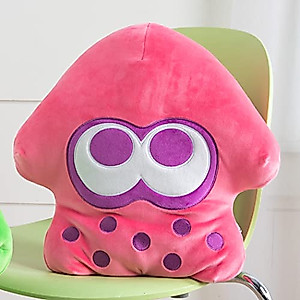 Club Mocchi-Mocchi- Nintendo Splatoon 3 Plush — Neon Pink Inkling Squid Plushie — Collectible Squishy — 15 Inch