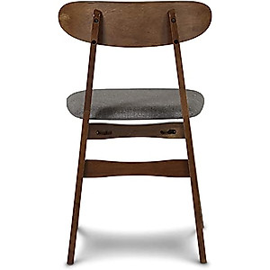 New Classic Furniture Morocco Dining Chair with Cushion, Set of 2, Dark Gray