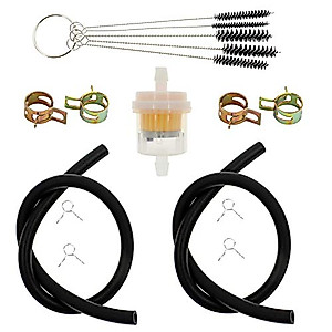 LIYYDS 1/4 Inch Fuel Filter Oil Line Gas Hose Petrol Pipe Tube Compatible with Kawasaki Yamaha Suzuki Polaris GX100 GX110 GX120 GX140 GX160 GX168 GX200 GX240 168F Mb165 Mb200 PW50 PW80 YFM125 YFM225