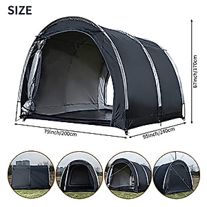 Storage Shed Large Bike Cover Storage Shed Tent Portable Garage Shelter Storage Shelter Outdoor Shade for Patio Furniture,Lawn Mower,Bike,Motorcycle Storage Waterproof Lawn Mower Garden Tools Shed