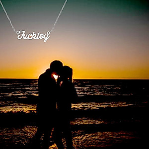 KUIYAI Smut Slut Gift Fuktoy Necklace Slutty Gift Spicy Lovers Gift Swear Words Gift Hotwife Gift Naughty Valentine Gift For Her (FucktoyNS)